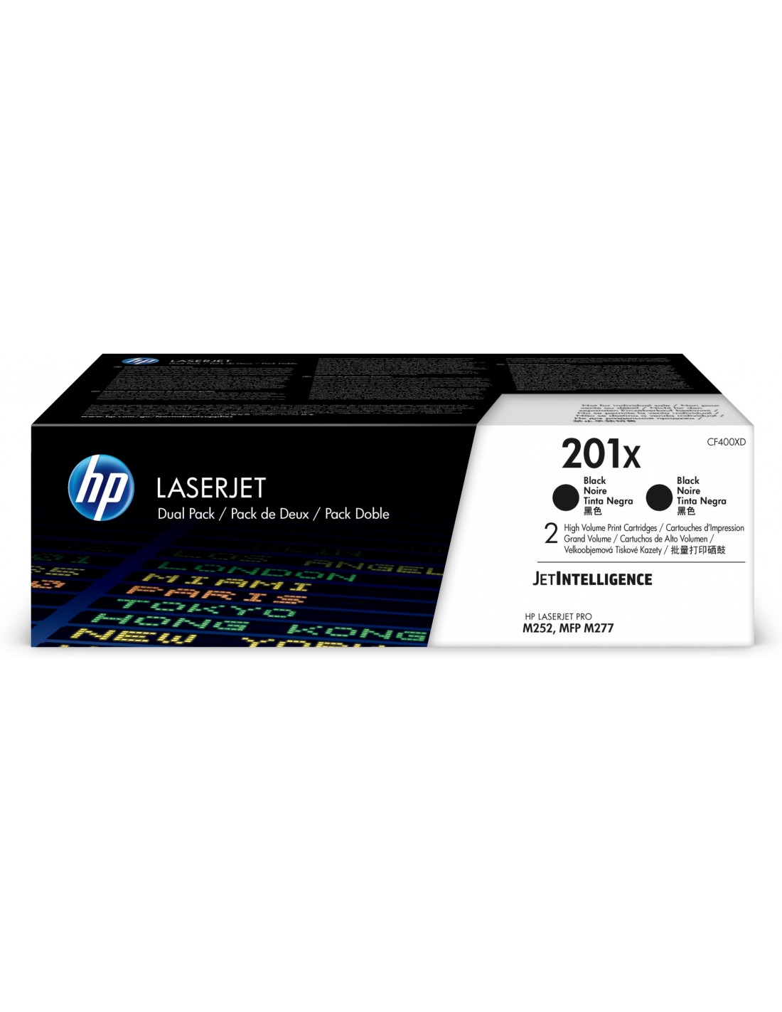 HP 201X High Yield Black Toner Cartridge (Dual Pack) - CF400XD